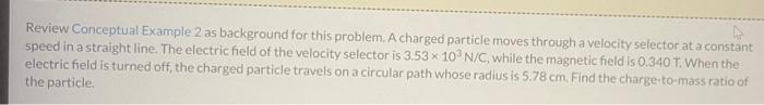 Solved Review Conceptual Example 2 as background for this | Chegg.com