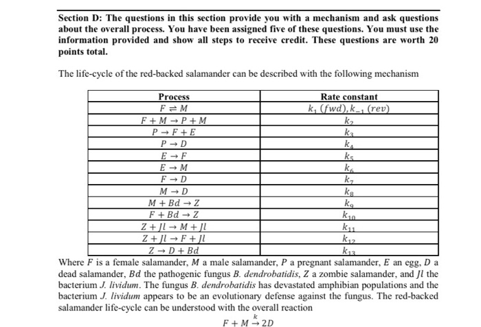Solved Section D: The questions in this section provide you | Chegg.com