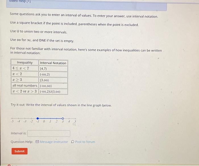 Solved Some questions ask you to enter an interval of | Chegg.com