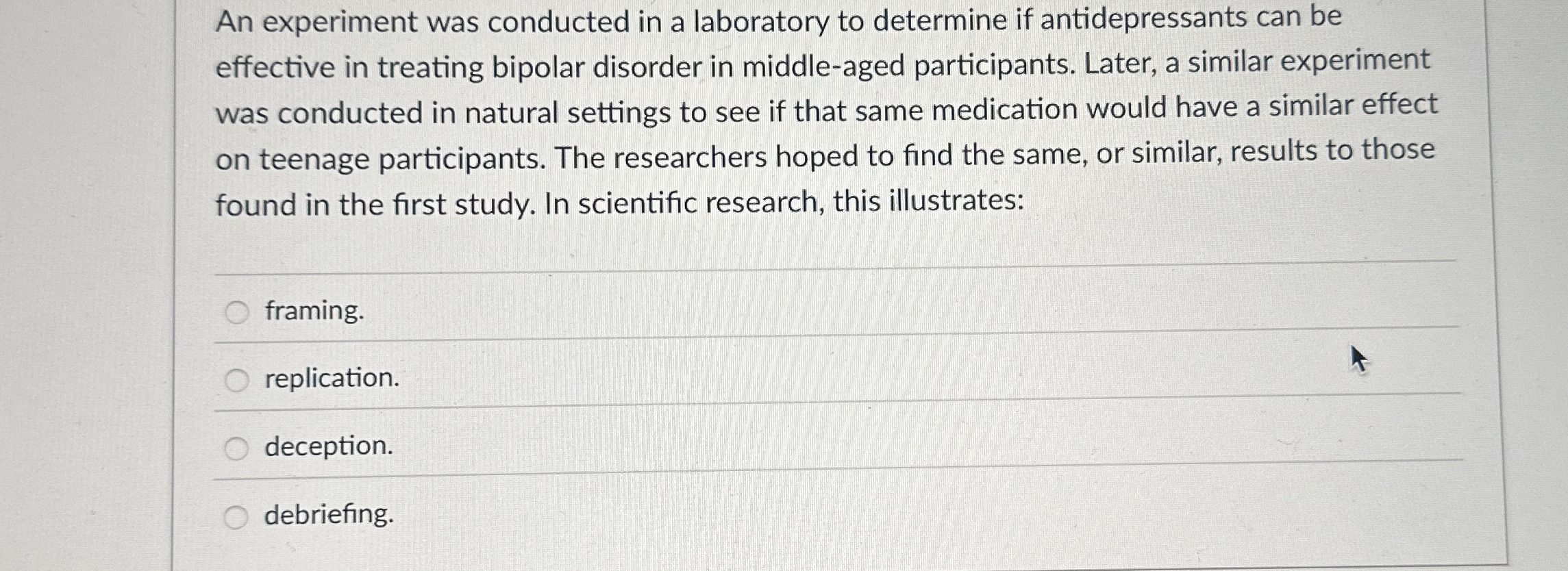 Solved An experiment was conducted in a laboratory to | Chegg.com