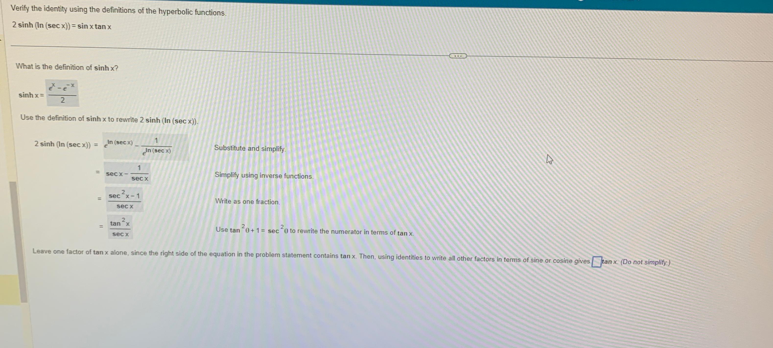 Solved Verify the identity using the definitions of the | Chegg.com