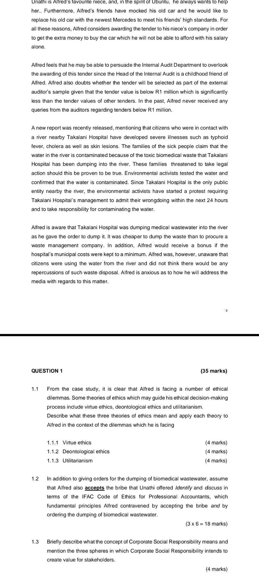 Solved CASE STUDY Read the case study and answer the | Chegg.com