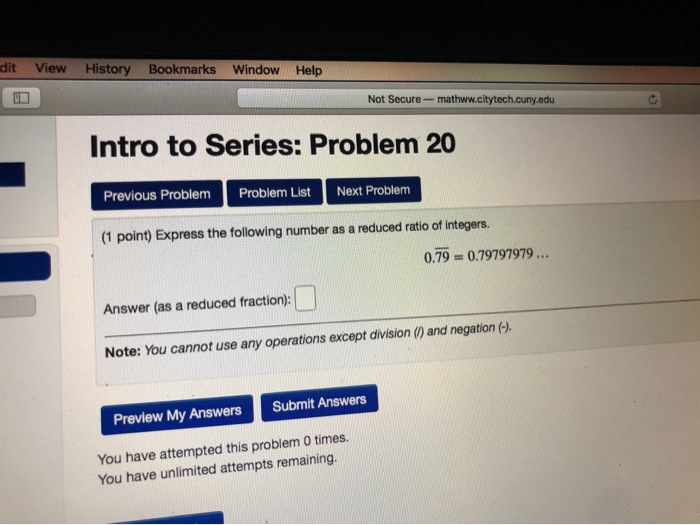 Solved dit View History Bookmarks Window Help Not | Chegg.com