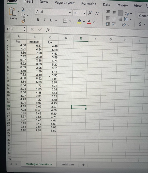 Solved Home Insert Draw Page Layout Formulas Data Review | Chegg.com