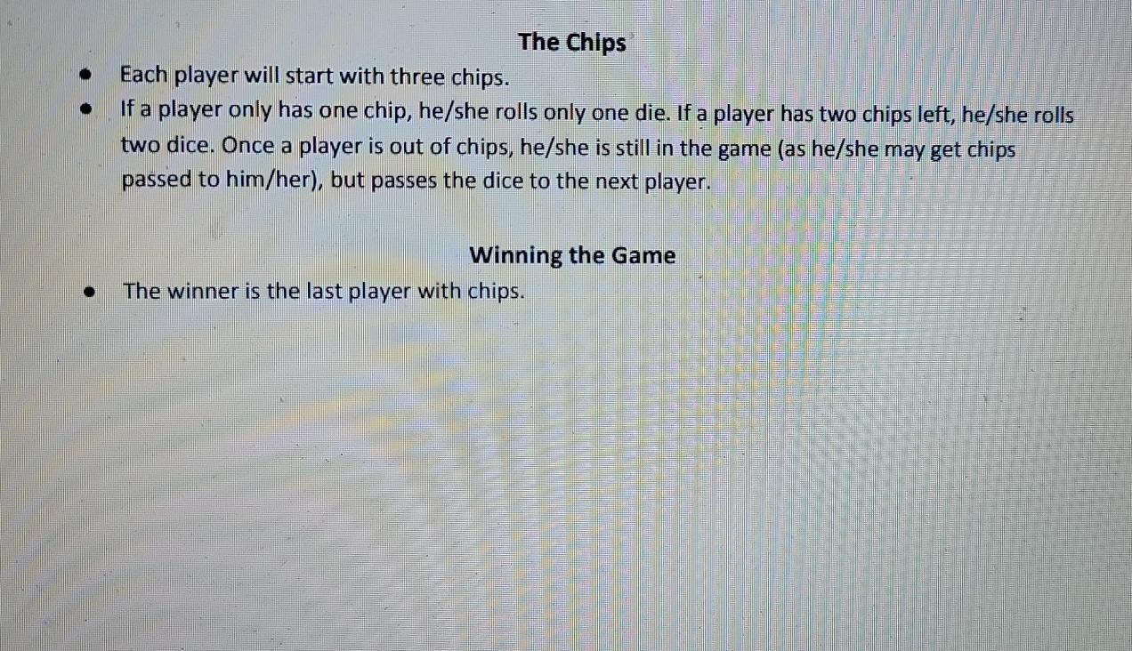 Solved I need help producing a pseudocode for the game LCR. | Chegg.com