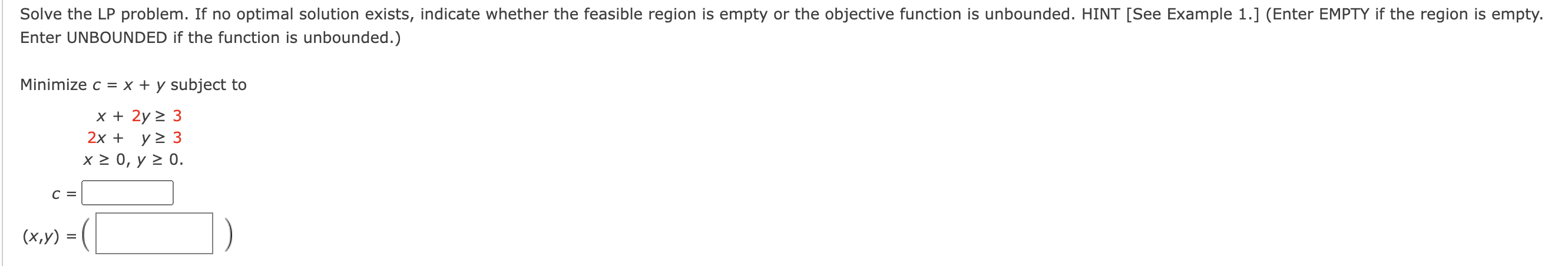 Solved Solve the LP problem. If no optimal solution exists, | Chegg.com