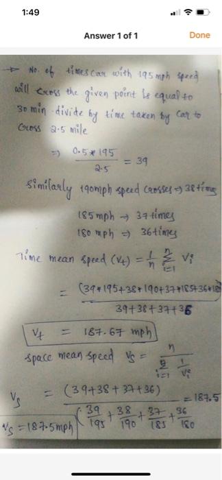 Solved 5.3 Four race cars are traveling on a 2.5-mile | Chegg.com