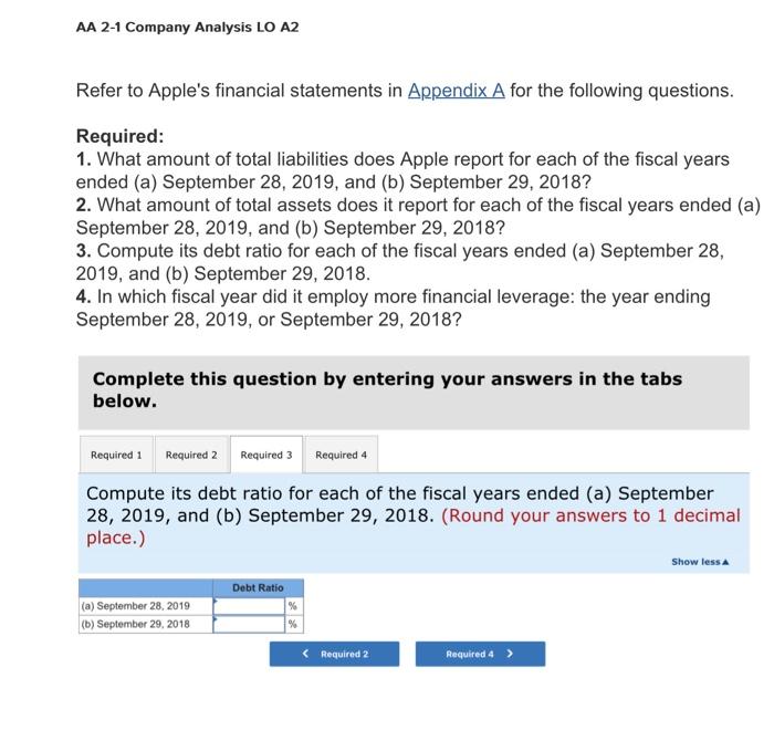 Refer to Apple's financial statements in Appendix A | Chegg.com