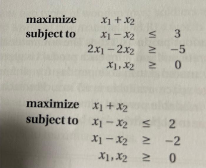 Solved subject to x1−x22x1−2x2x1,x2≤3≥−5≥0 maximize subject | Chegg.com