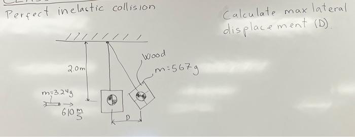 Solved Perfect inclactic collision Calculate max lateral | Chegg.com