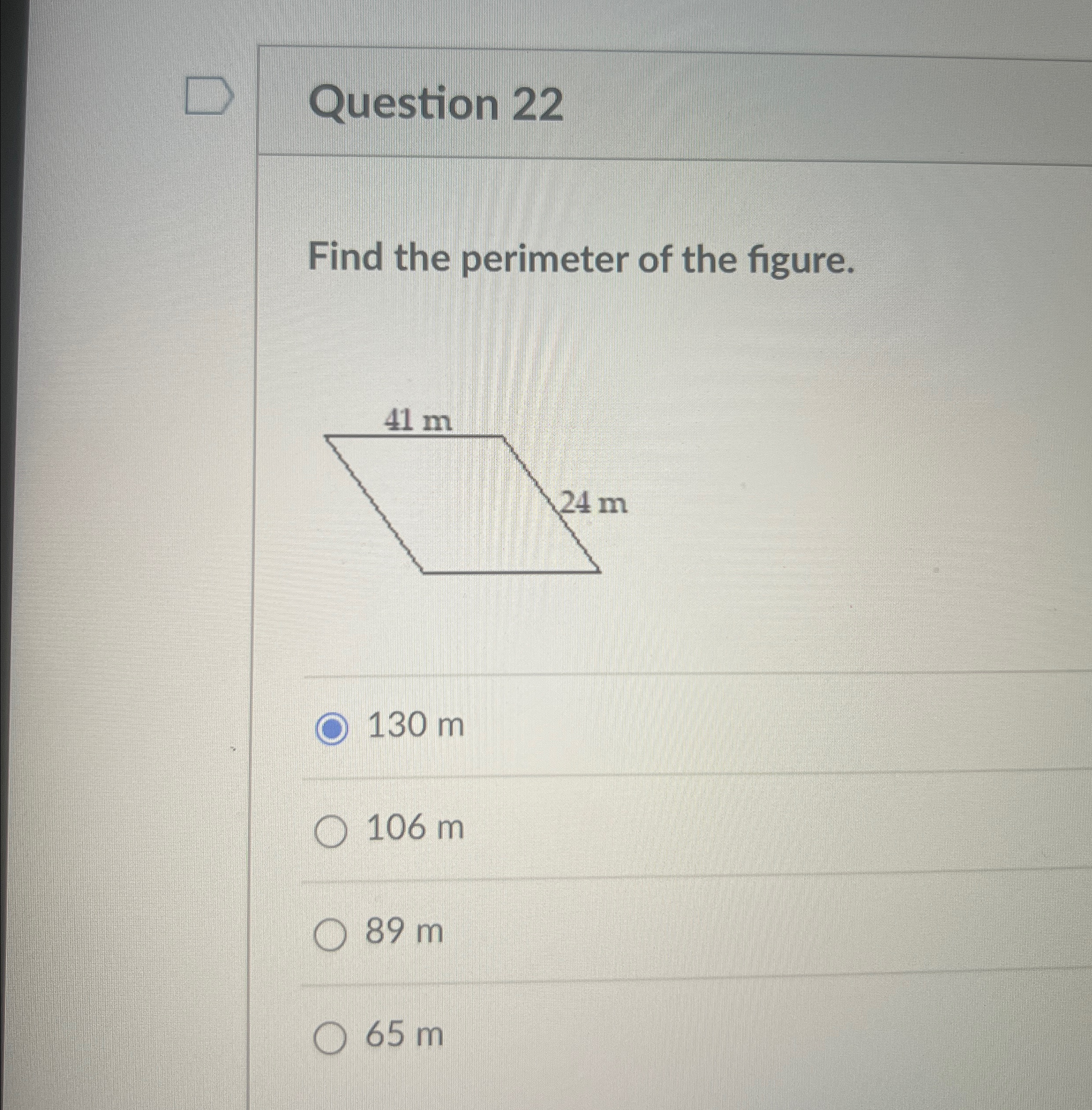 Solved Question 22Find the perimeter of the | Chegg.com