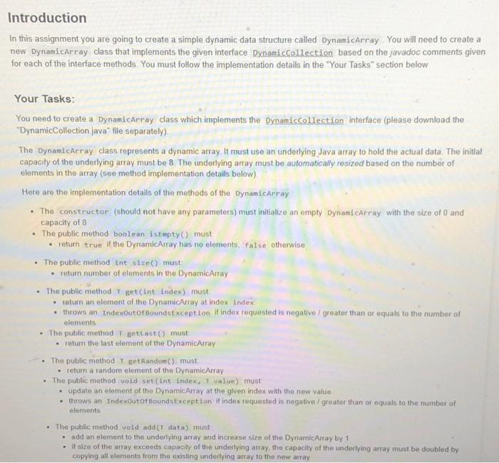 Solved ntroduction n this assignment you are going to create | Chegg.com