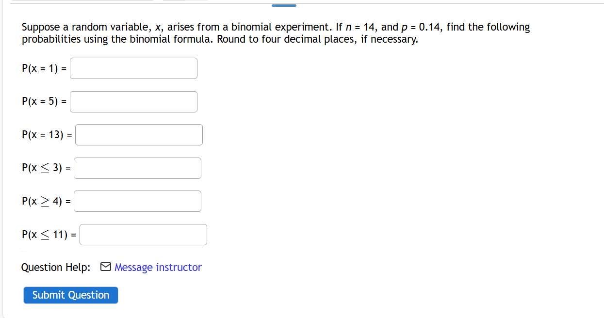 Solved Suppose a random variable, x, ﻿arises from a binomial | Chegg.com