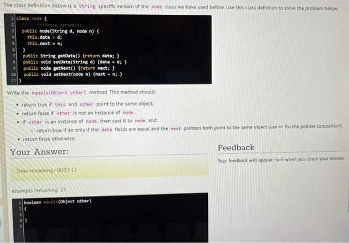 Solved The class definition below is a string specific | Chegg.com