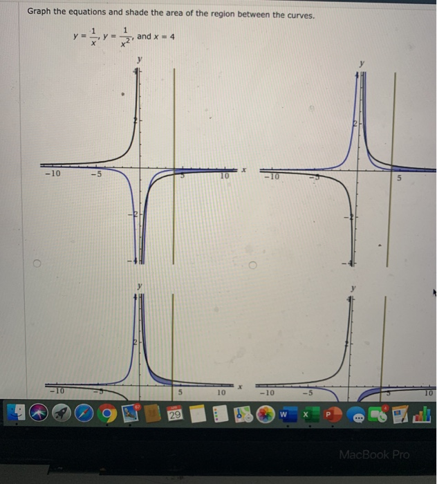 Solved Split the region between the two curves into two | Chegg.com