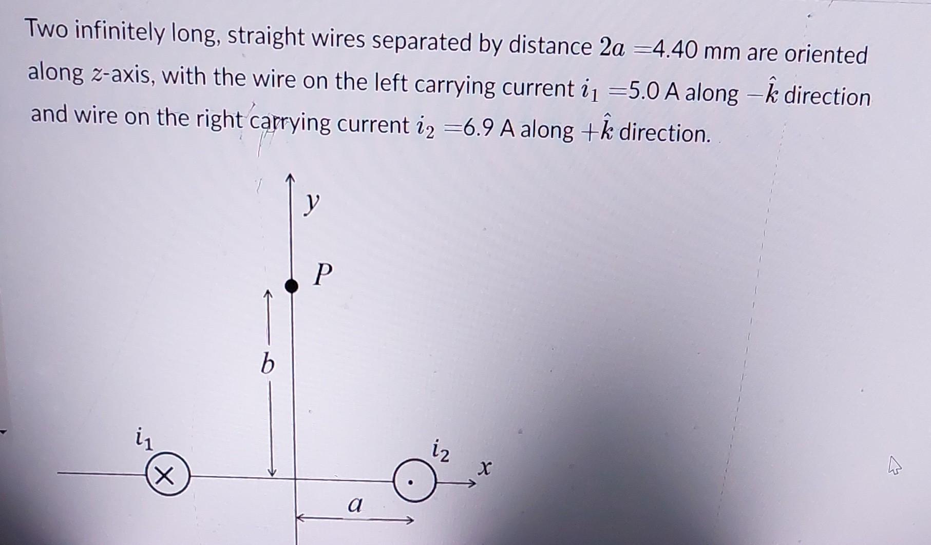Solved Two infinitely long, straight wires separated by | Chegg.com