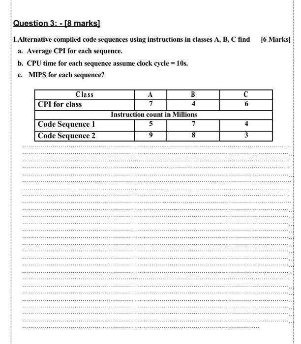 Solved Question 3 8 Marks Ialternative Compiled Code 