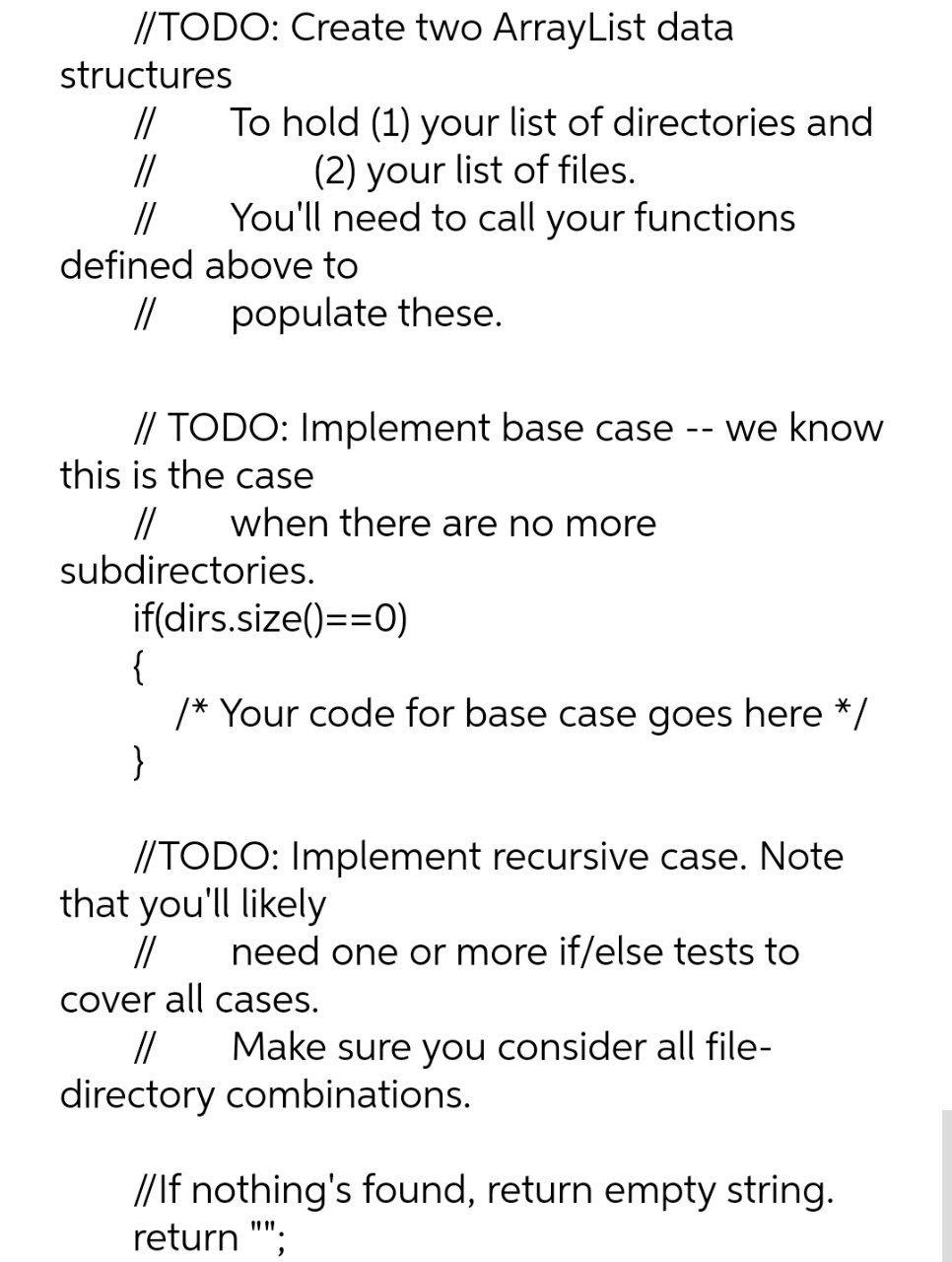 Solved Todo Create Two Arraylist Data Structures To