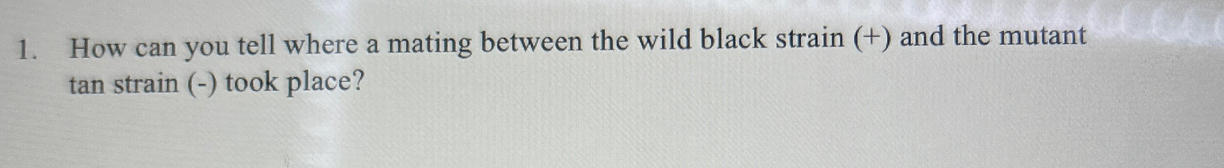 Solved How can you tell where a mating between the wild | Chegg.com