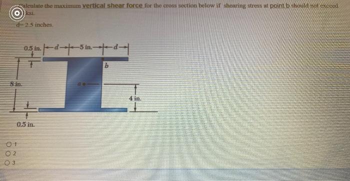 Solved (n) Elculate the maximum vertical shear force for the | Chegg.com