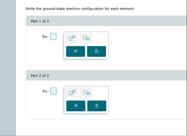 Solved Write the ground-state electron configuration for | Chegg.com