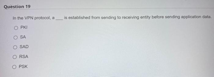 Solved is established from sending to receiving entity | Chegg.com