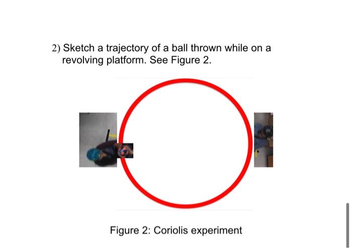 Solved 2) Sketch a trajectory of a ball thrown while on a | Chegg.com