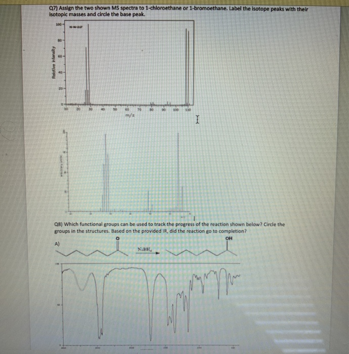 Solved 27) Assign the two shown MS spectra to 1-chloroethane | Chegg.com