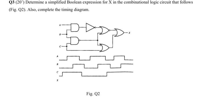 Solved Q3 (20') Determine a simplified Boolean expression | Chegg.com