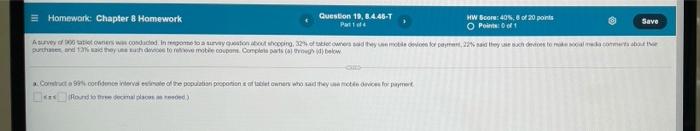 Solved = Homework: Chapter 8 Homework Question 19, 8.4.46-T | Chegg.com