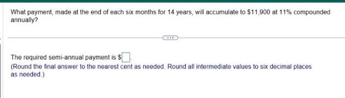 Solved What payment, made at the end of each six months for | Chegg.com