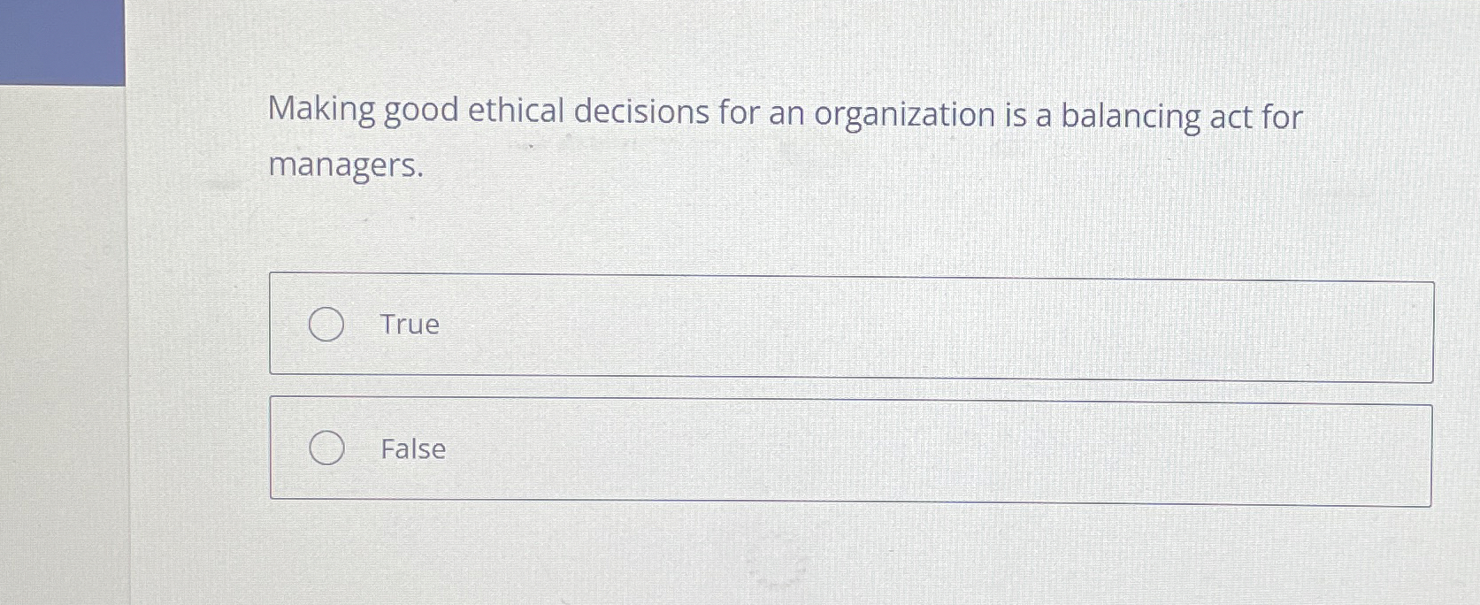 Solved Making good ethical decisions for an organization is | Chegg.com