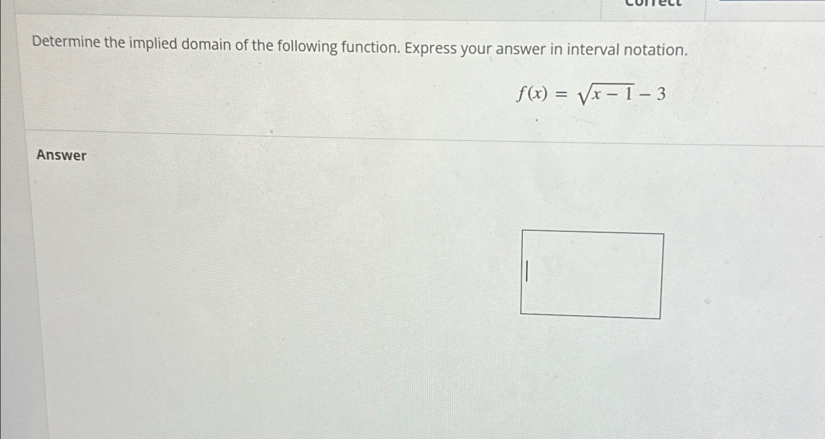 Solved Determine the implied domain of the following | Chegg.com