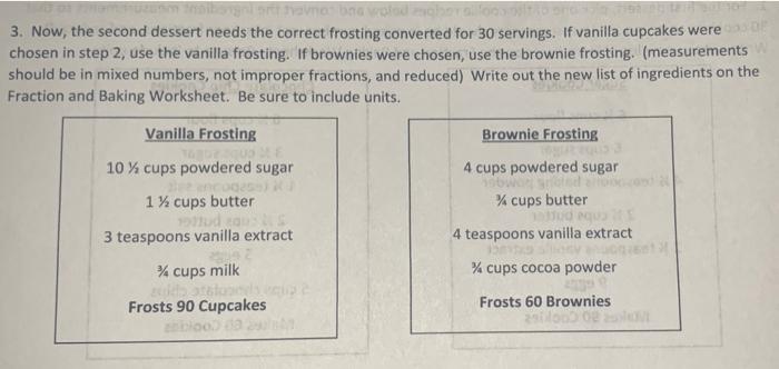 Solved Part B: Fractions and Baking Directions: Ingredient | Chegg.com