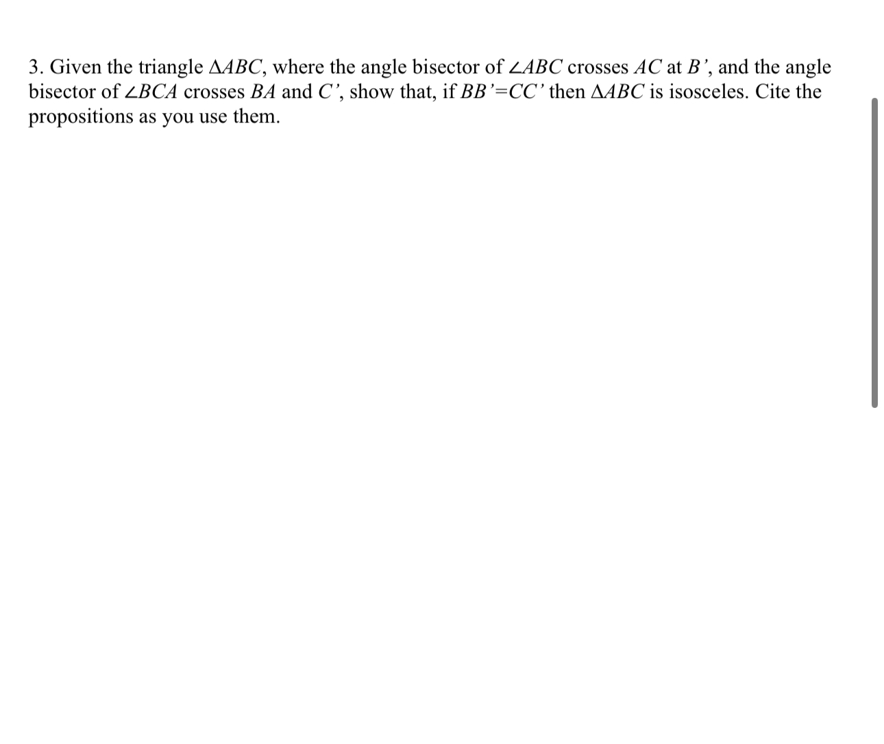 Solved Given the triangle ????ABC, ﻿where the angle bisector | Chegg.com