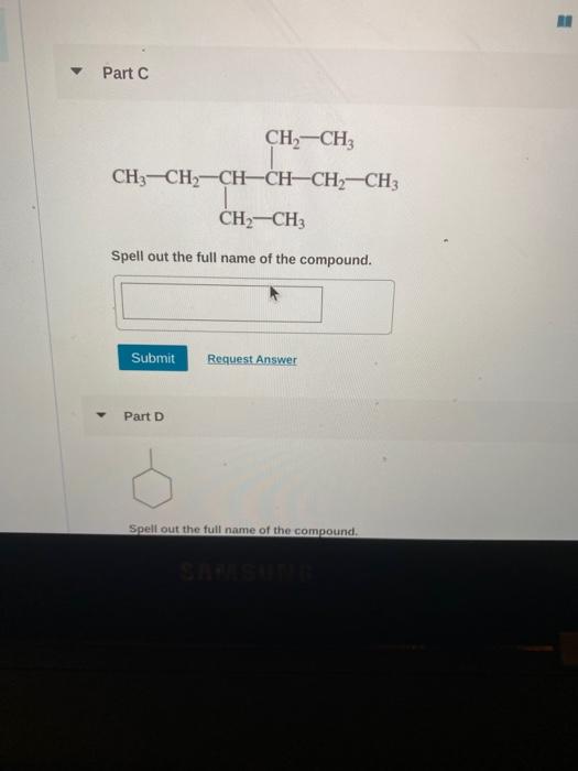 Solved Part A CH3 CH3-CH-CH2-CH2-CH3 Spell out the full name | Chegg.com
