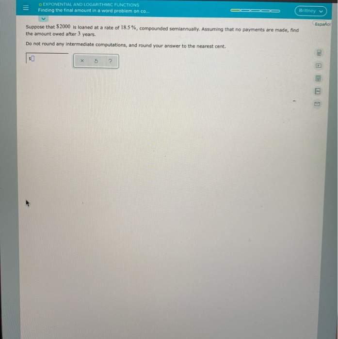 Solved EXPONENTIAL AND LOGARITHMIC FUNCTIONS Finding the | Chegg.com