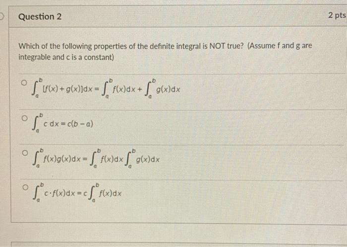 Solved Question 2 2 pts Which of the following properties of | Chegg.com