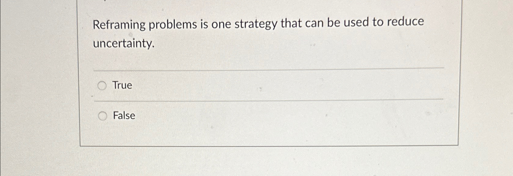 Solved Reframing problems is one strategy that can be used | Chegg.com