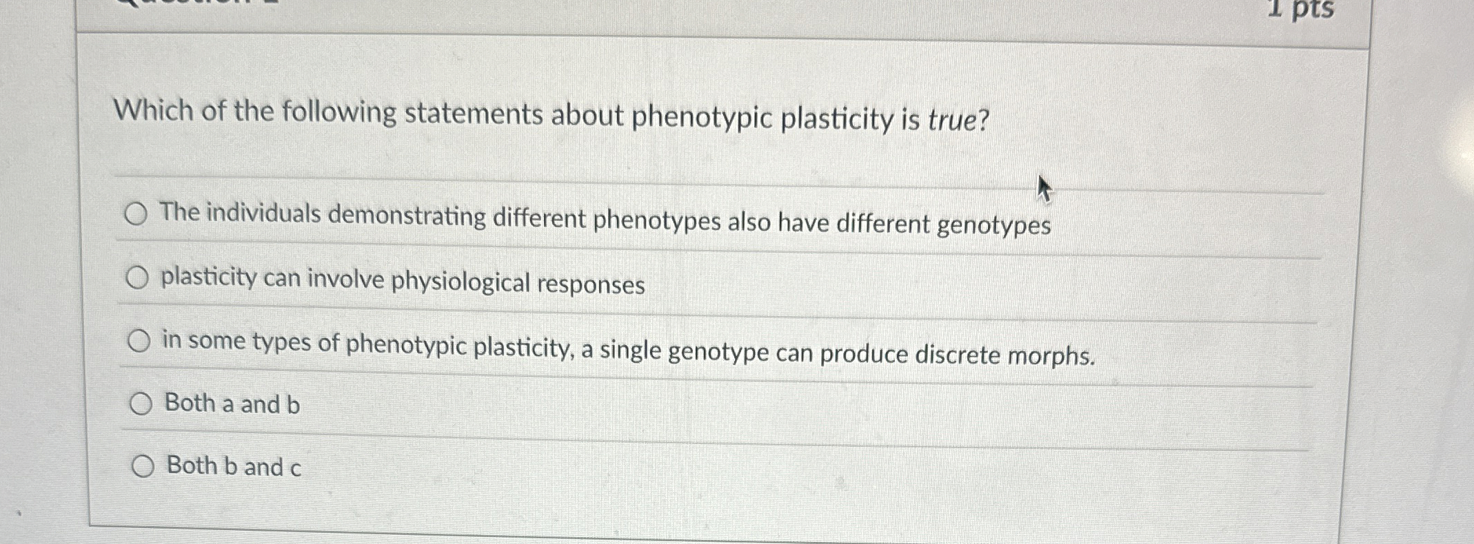Solved Which of the following statements about phenotypic | Chegg.com