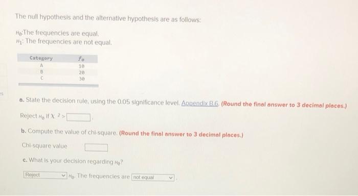 Solved The null hypothesis and the alternative hypothesis | Chegg.com