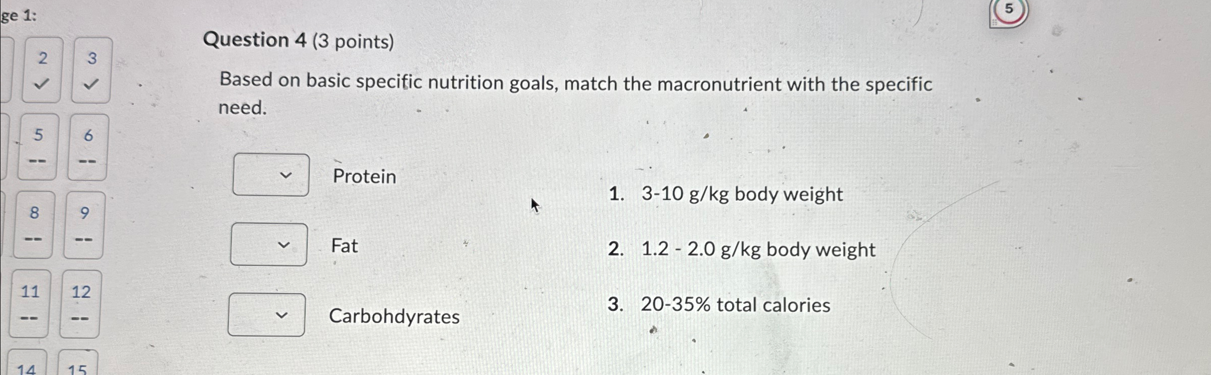 Solved Question 4 (3 ﻿points)Based on basic specific | Chegg.com