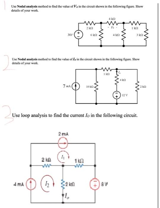 Solved Use Nodal analysis method to find the value of Vx in | Chegg.com