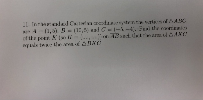 Solved 11. In the standard Cartesian coordinate system the | Chegg.com