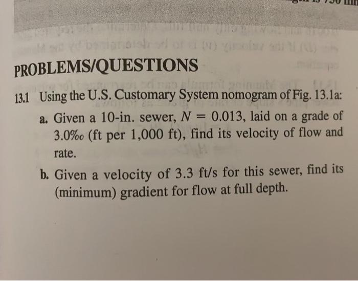 Solved PROBLEMS/QUESTIONS 13.1 Using the U.S. Customary | Chegg.com