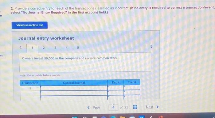 Solved Exercise 2-12A Correct recorded transactions (LO2-4) | Chegg.com