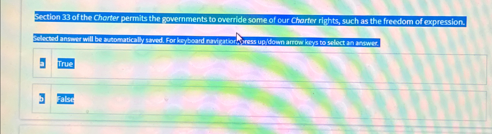 Solved Section 33 ﻿of the Charter permits the governments to | Chegg.com