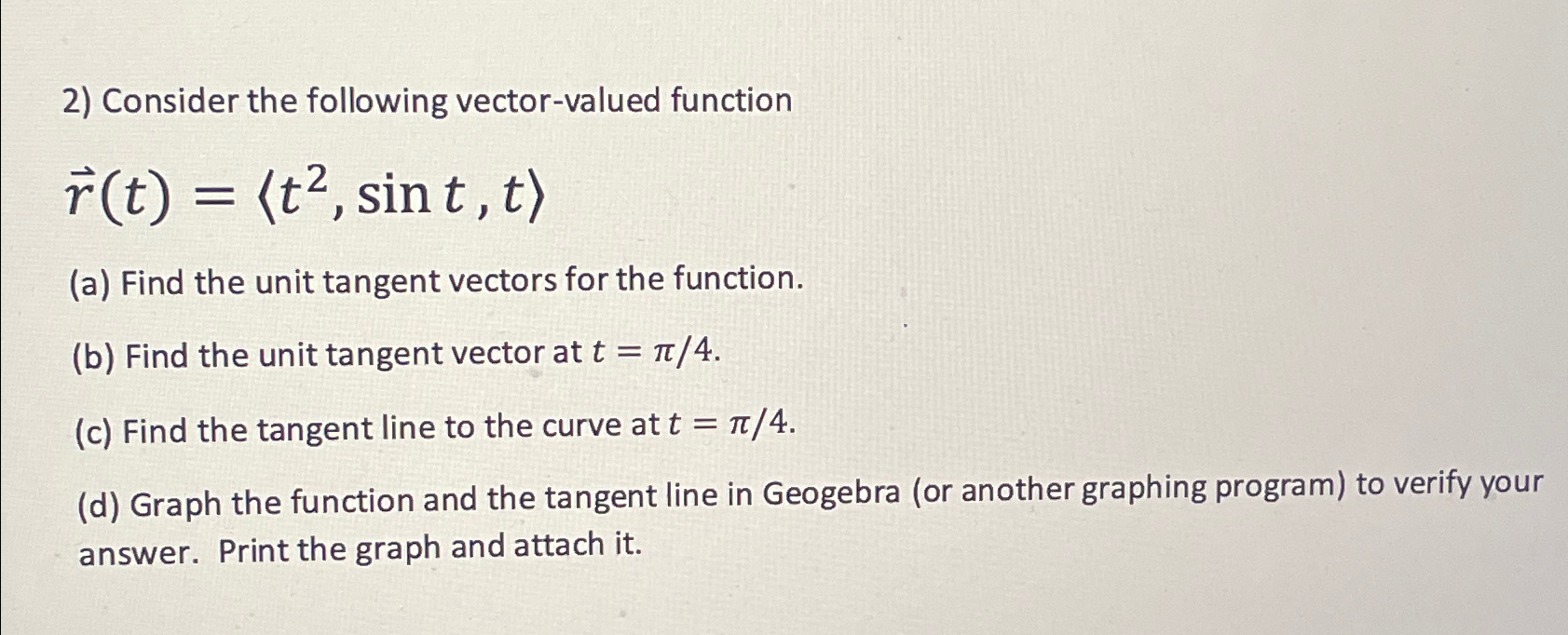 Solved Consider the following vector-valued | Chegg.com
