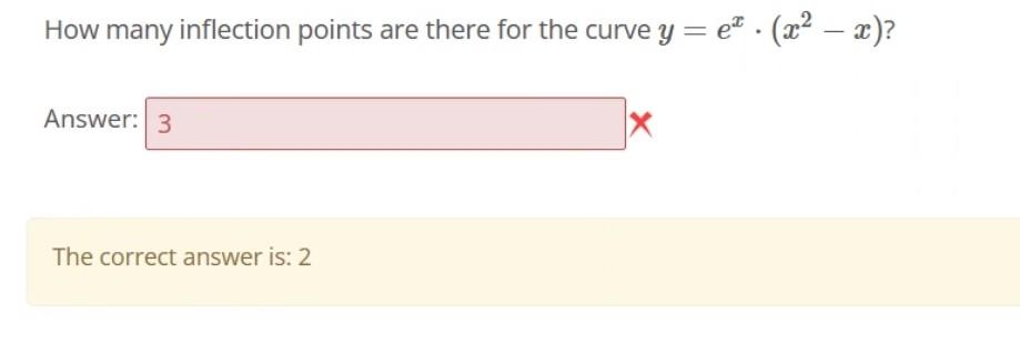 Solved How many inflection points are there for the curve y | Chegg.com