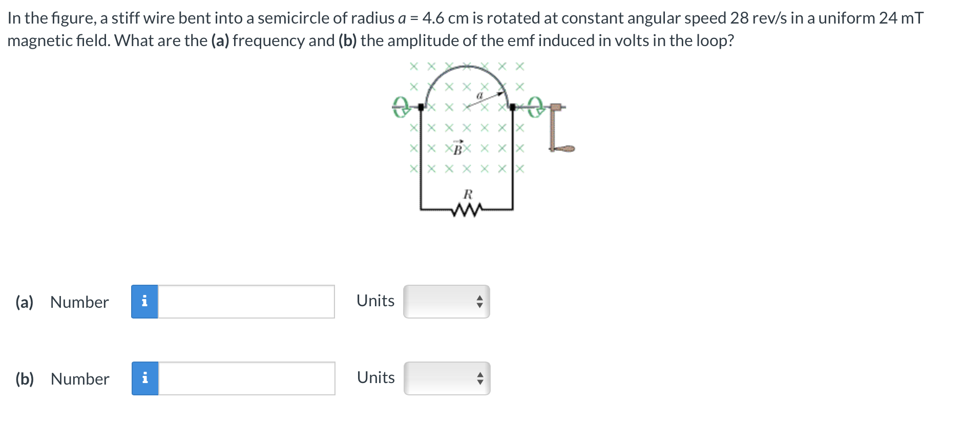 Solved In the figure, a stiff wire bent into a semicircle of | Chegg.com
